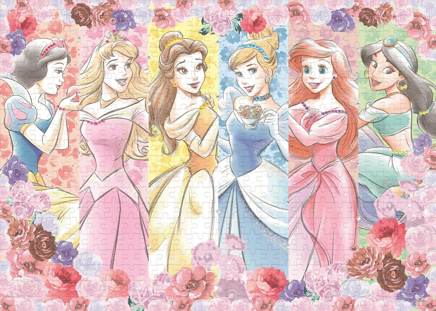 EPOCH 500-piece Jigsaw Puzzle Disney Flower Blossom [Puzzle Decoration] (38x53cm)