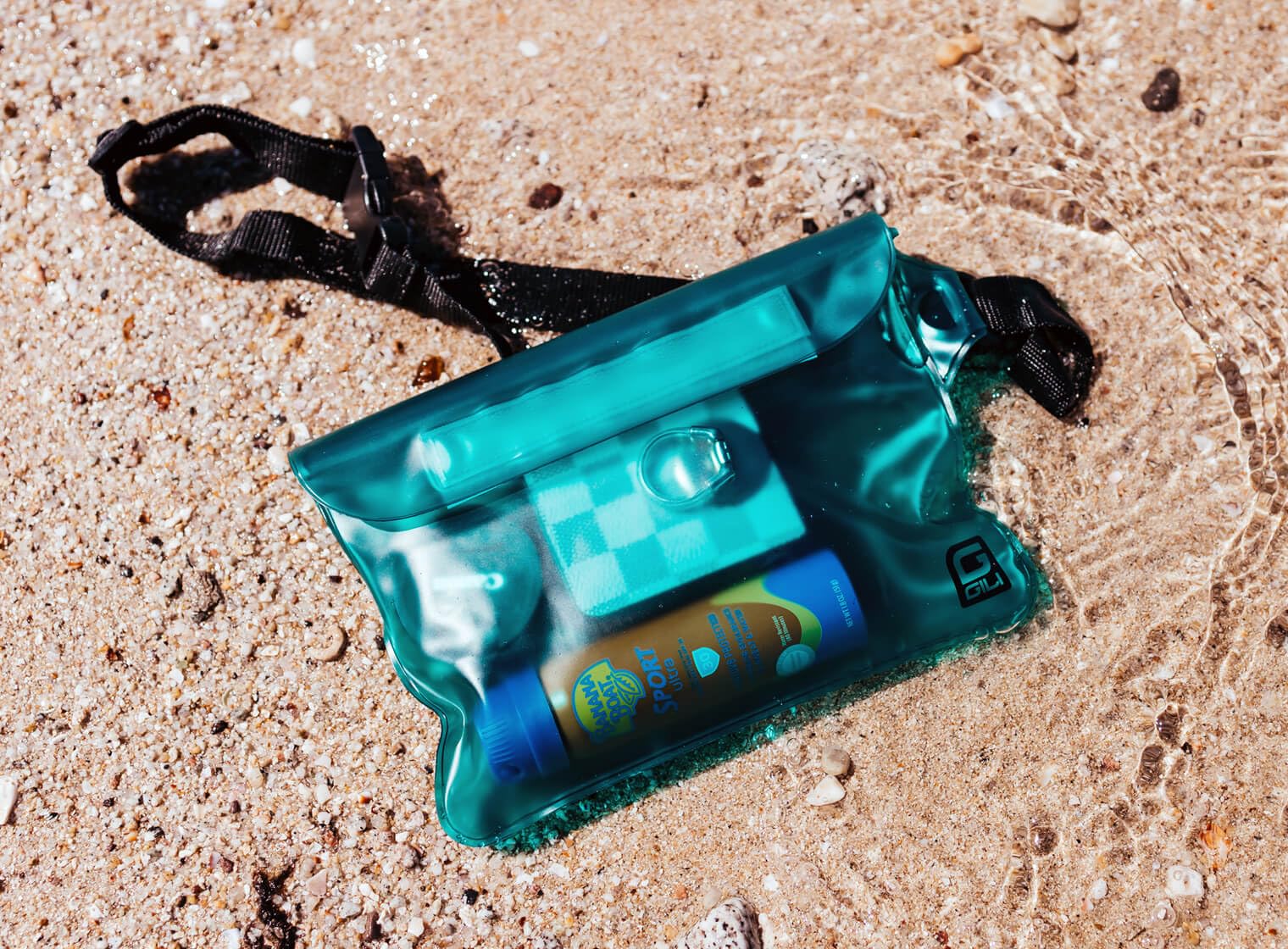 GILI 2-Pack Waterproof Pouch, Screen Touch Sensitive Waterproof Bag with Adjustable Waist Strap - Keep Your Phone and Valuables Dry - Perfect for Paddle Boarding (Clear/Black)