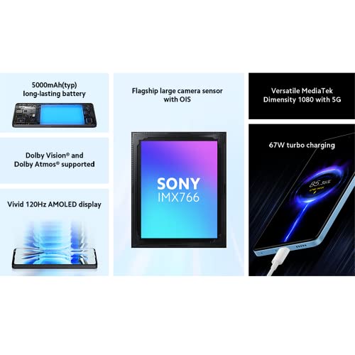 Xiaomi Redmi Note 12 Pro 5G + 4G (128GB + 6GB) Factory Unlocked 6.67" 50MP Triple Camera (Only Tmobile/Metro/Mint USA Market) + Extra (w/Fast Car Charger Bundle) (Midnight Black)