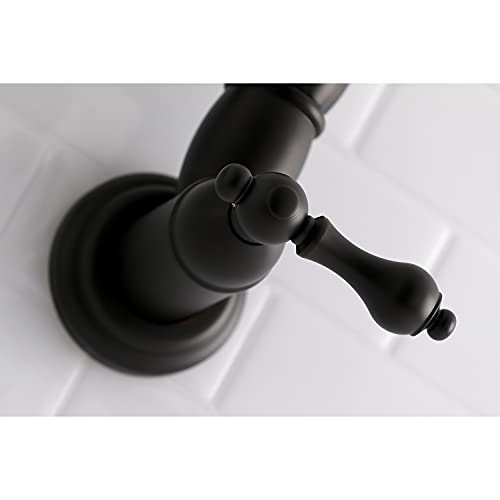 Kingston Brass KS3100AL Restoration Wall Mount Pot Filler Kitchen Faucet, 13 Inch Length, Matte Black