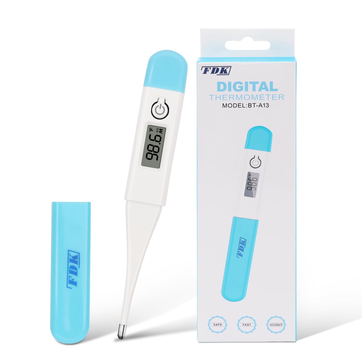 Thermometers for Adults & Kids - Medical Grade, Accurate Oral & Armpit Thermometer, Ideal for Travel, Digital Oral Thermometer for Newborns & Children, Easy-to-Use & Read