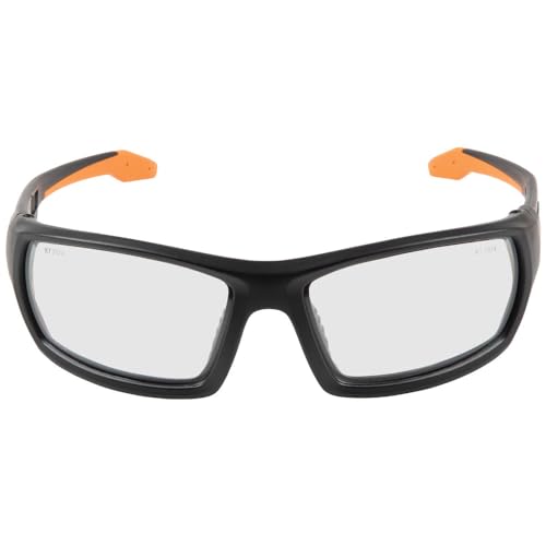 Klein Tools 60163 Safety Glasses, Professional PPE Protective Eyewear with Full Frame, Scratch Resistant and Anti-Fog, Clear Lens, 5.6 x 4 inch