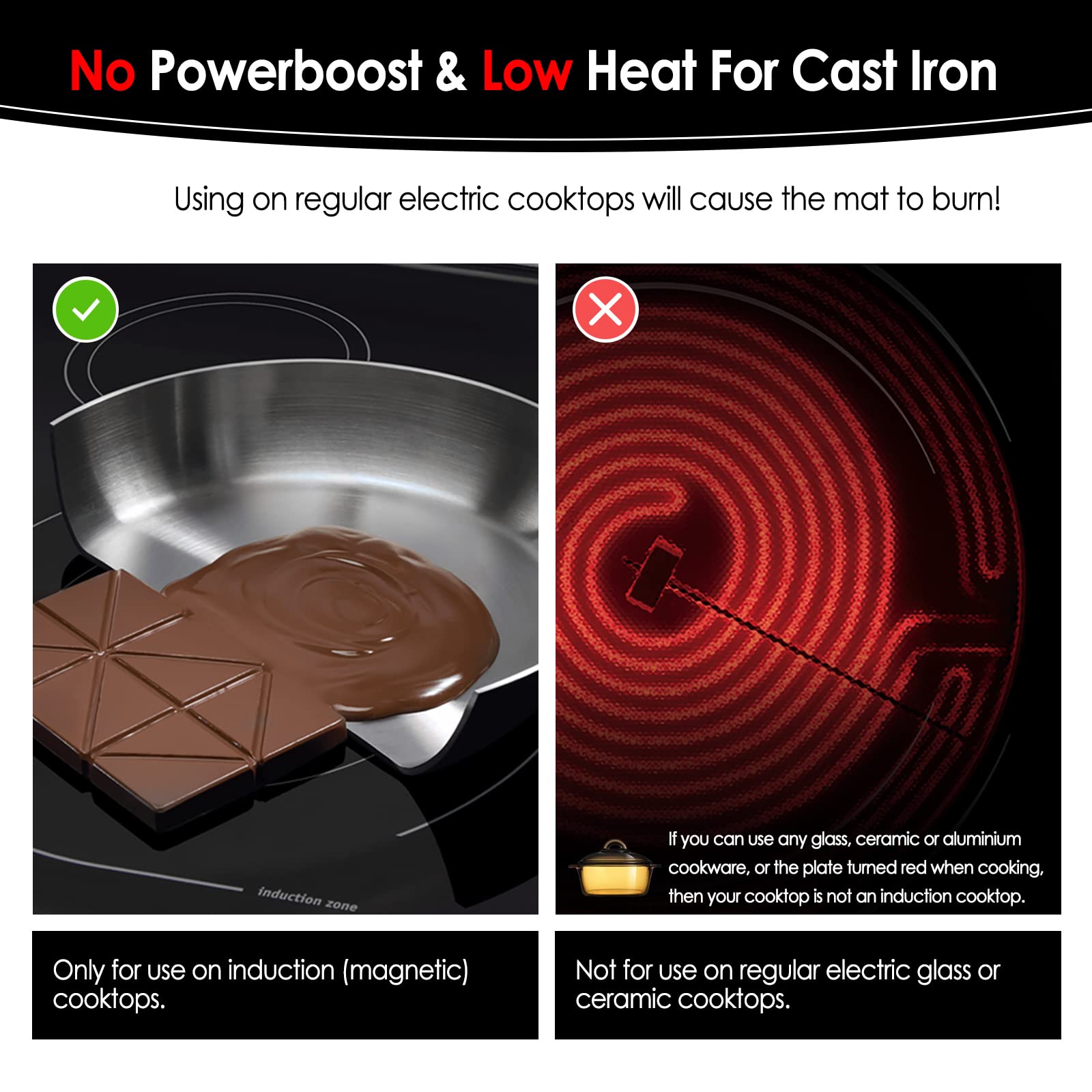 Large Induction Cooktop Protector Mat 21.2x35.4 inch,Translucent (Magnetic) Electric Stove Burner Covers Anti-Strike&Anti-Scratch as Glass Top Stove Cover