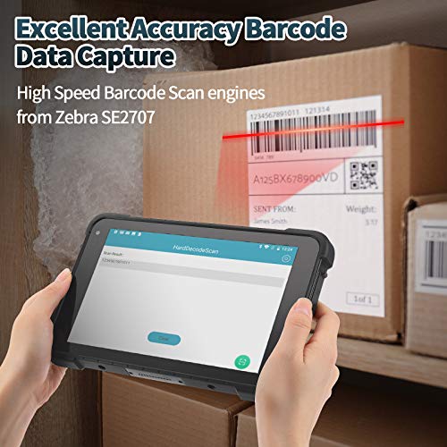 MUNBYN Android Barcode Scanner 082Pro, Android 12 Barcode Scanner, Equipped with Honeywell HS7 Barcode Scanner, and Rugged Android Tablet Scanner IRT01, 8-inch Tablet Android 10