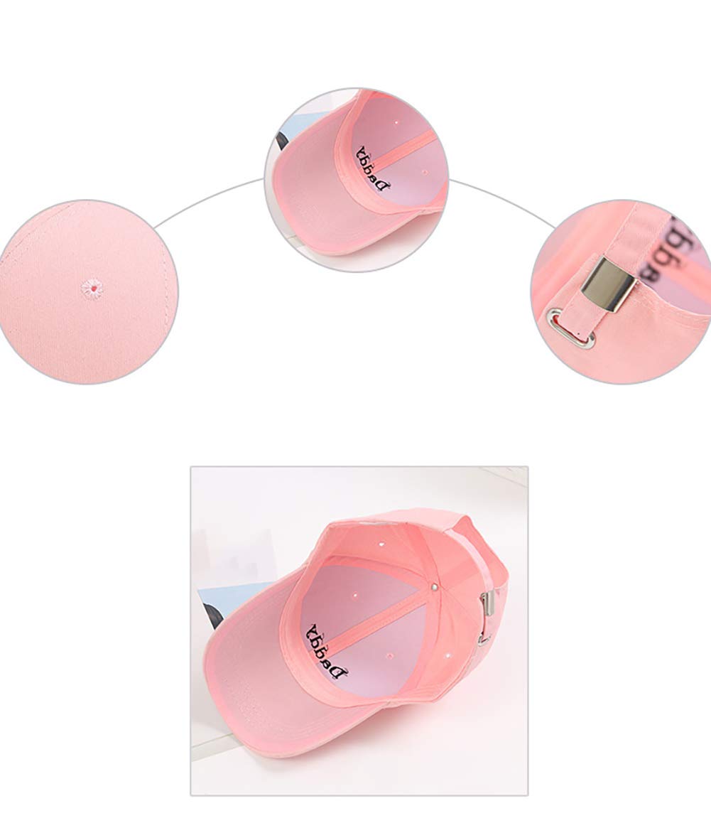 Foetest Cap Adjustable Baseball Cap Daddy Hat Headdress Dad-Cap Hat Sunhat Hip-Hop Flat Snapback Pink