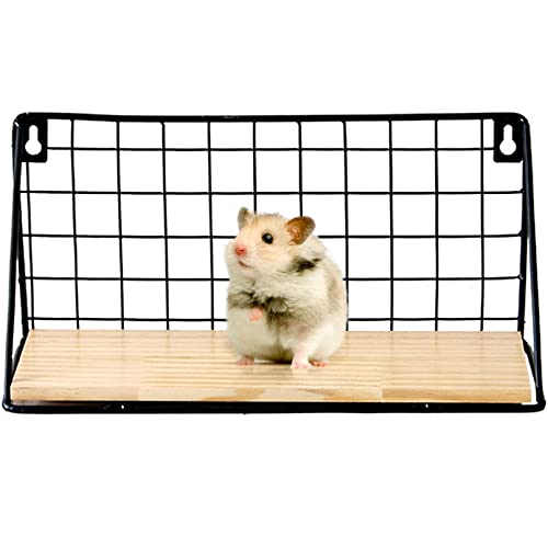 Natural Wood Stand Platform Rectangle Hamster Perch Standing Board Rat Activity Playground Cage Accessories for Rat Mice Gerbil Dwarf Hamster Squirrel Bird