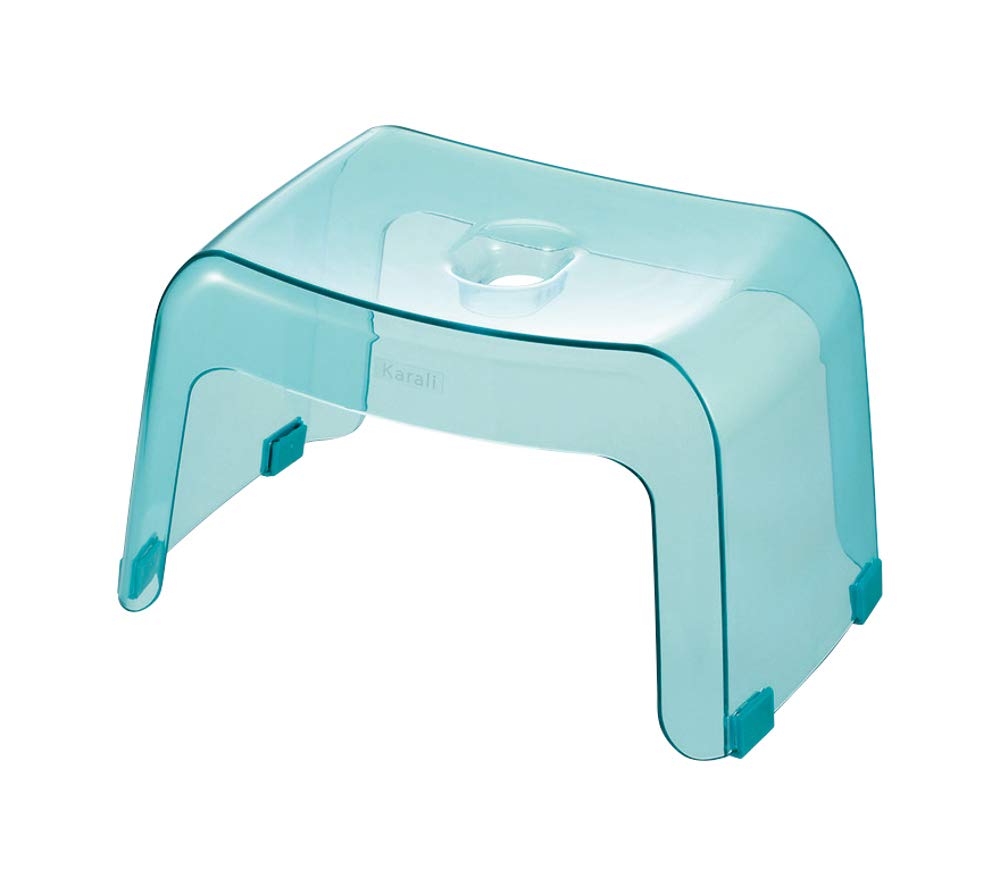 リッチェル Richell Carari Bath Chair, Height 7.9 inches (20 cm), Aqua Blue, Made in Japan
