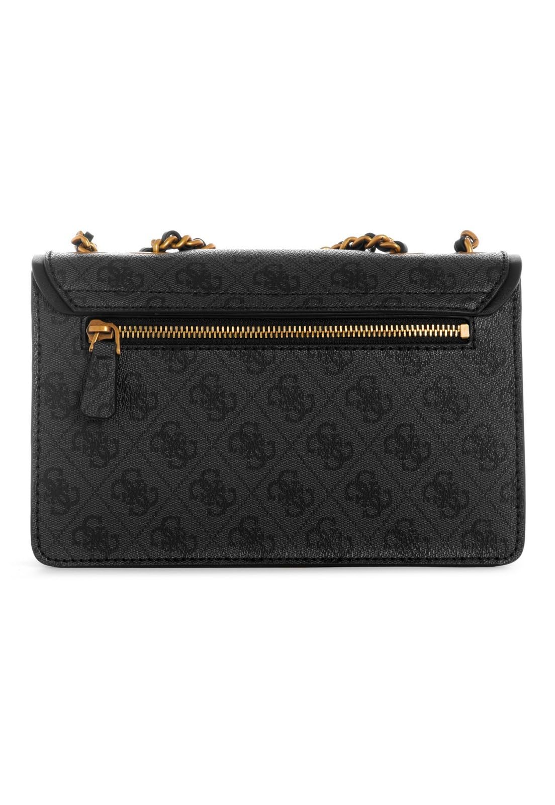 GUESS Izzy Convertible Crossbody Flap, Latte Logo/Brown