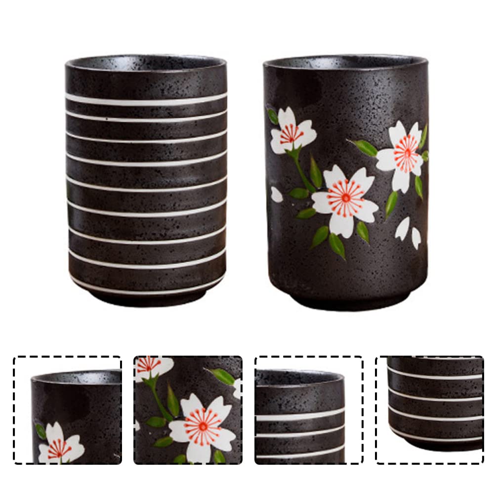 Hemoton 2pcs Japanese Tea Cup Ceramic Tea Mug Hot Drinks Mug Ceramic Coffee Mug Toast Mug Porcelain Tea Cups Chinese Tea Cups Tradition China Tea Cup Tea Glasses Pottery Ceramics Classical