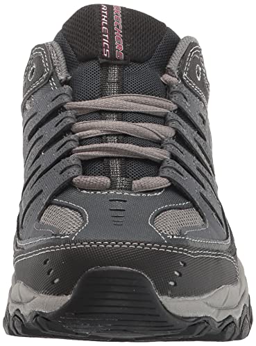 Skechers mens Afterburn Memory Foam Lace-up fashion sneakers, Navy, 10.5 X-Wide US