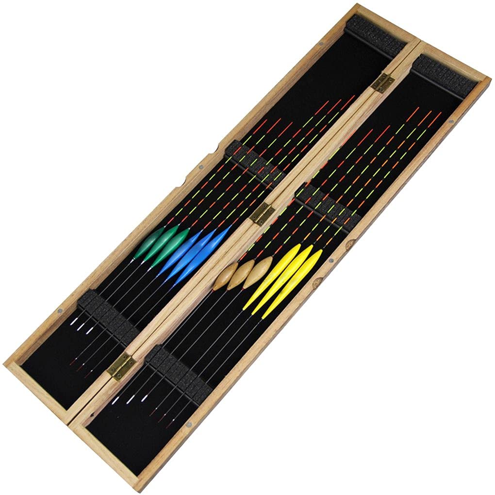 LHLLHL 12pcs Balsa Wood Fishing Corks Angling Tackle Tool Accessoris Bobbers with Paulownia Wood Box