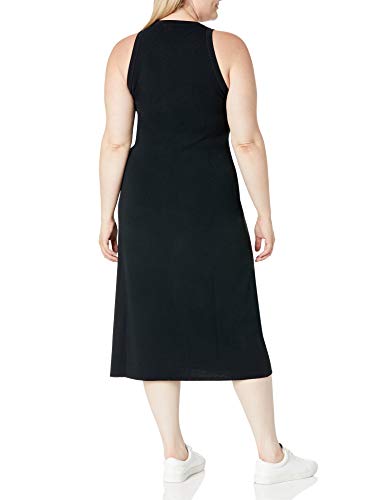 The Drop Women's Gabriela Halter Neck A-Line Side Slit Maxi Dress, Black, XL