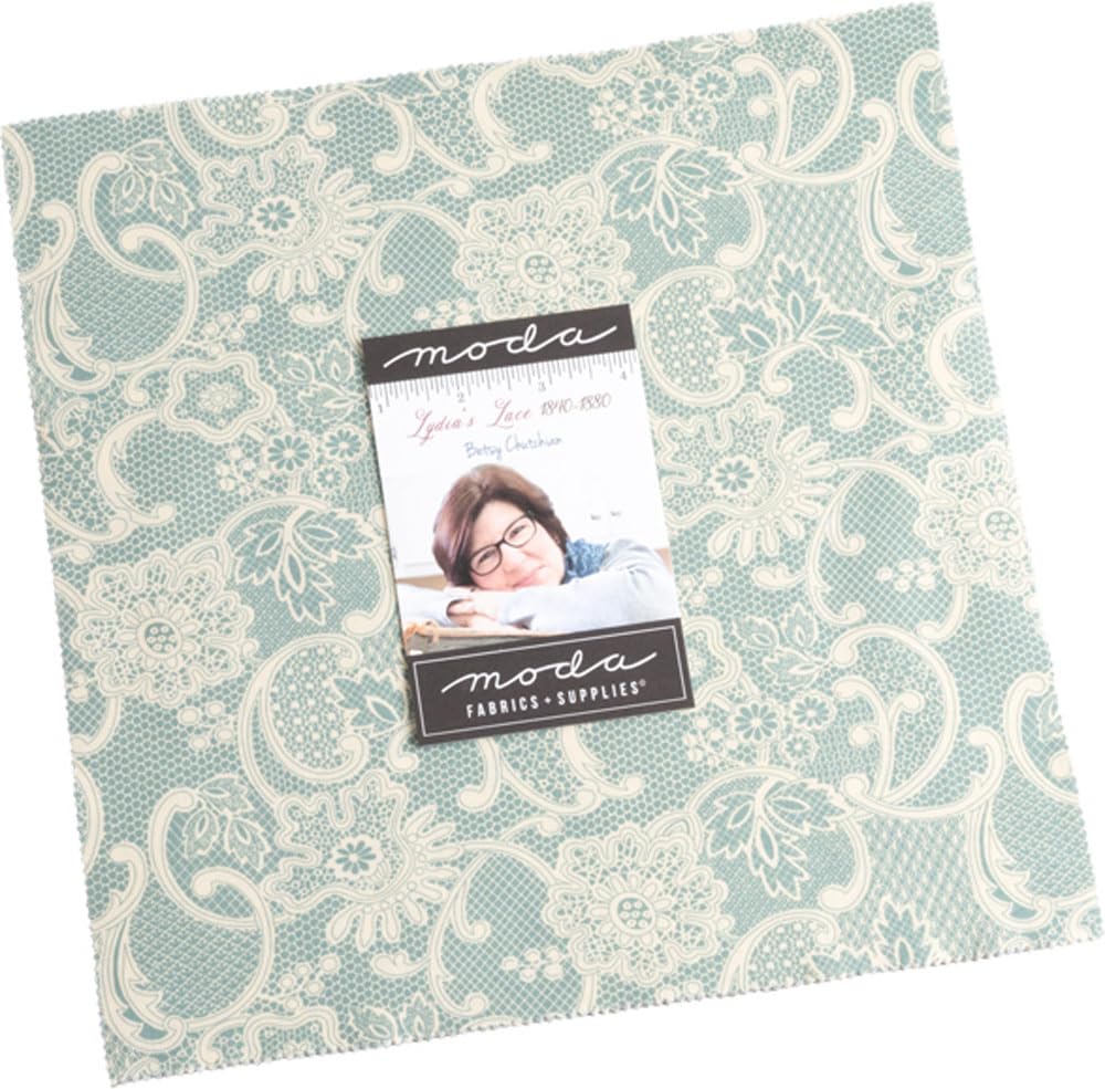 Moda Fabrics Lydia's Lace 1840-1882 Layer Cake by Betsy Chutchian 31680LC, 10 Inches