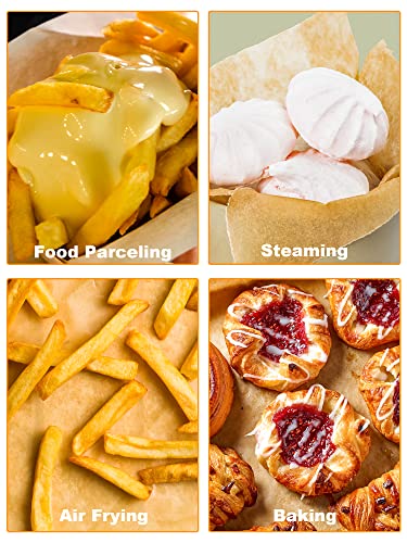 SMARTAKE 200 Pcs 12x16" Parchment Paper Baking Sheets Bundle with 200 Pcs 10 x 15" Parchment Paper Baking Sheets, for Baking Grilling Air Fryer Steaming Bread Cup Cake Cookie and More (Unbleached)