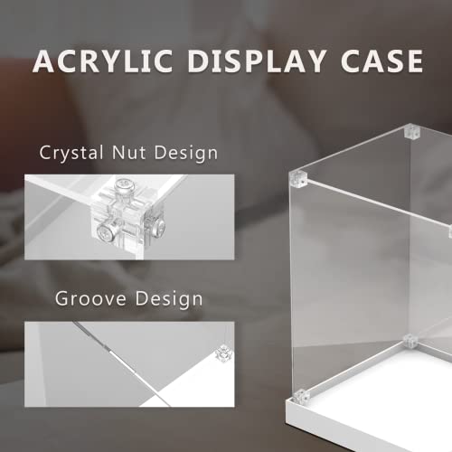 Xunsan Acrylic Display Case for Lego 42083 Series Construction Items-3MM Thick Dustproof Transparent Acrylic Display Box for Lego Technic Bugatti Chiron 42083(Display case only, no Model)