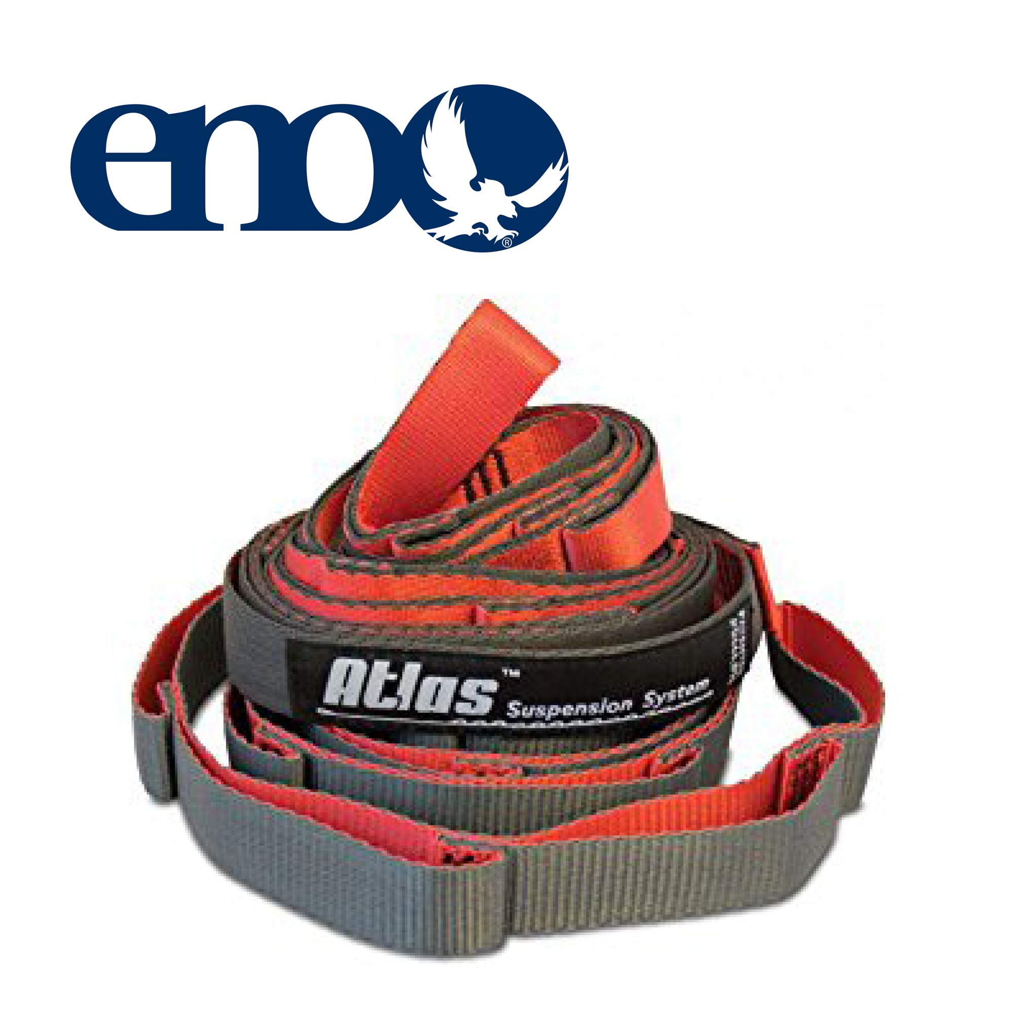 ENO, Eagles Nest Outfitters Atlas Chroma Hammock Straps, Suspension System, Red/Charcoal