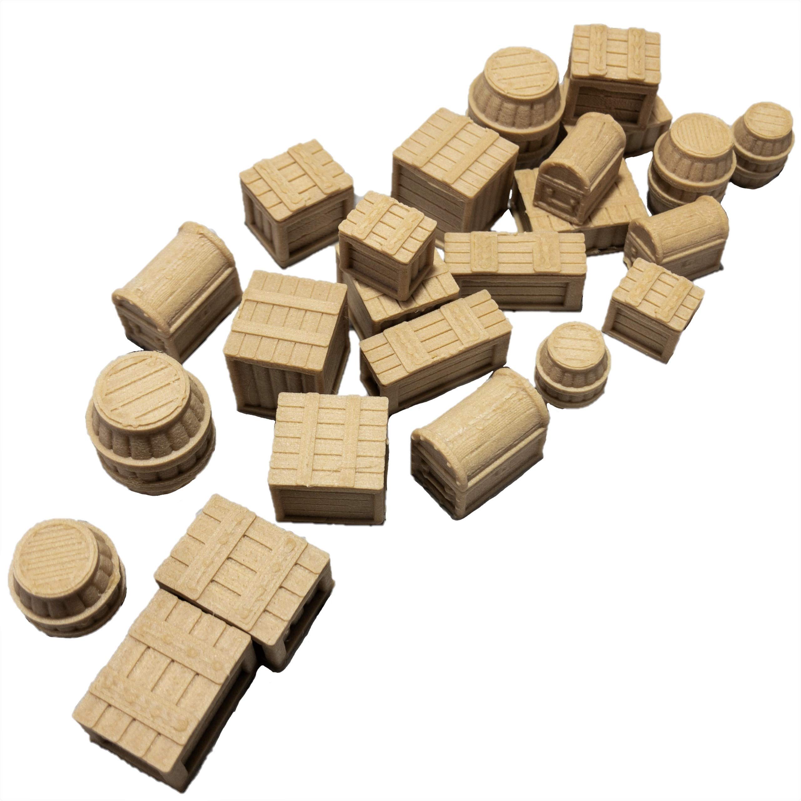 Extruded Gaming Pine Crates Barrels and Chests