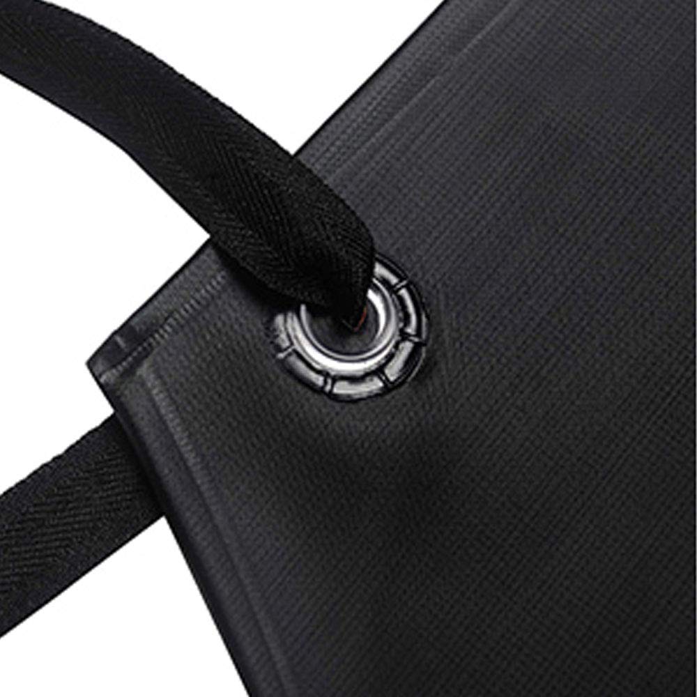 Lchkrep Waterproof Rubber Vinyl Apron Adjustable -43"x29" - Stay Dry - Ultra Lightweight Industrial Long Aprons for Dishwashing Work Butcher Cleaning Fish (BLACK-1 PACK)