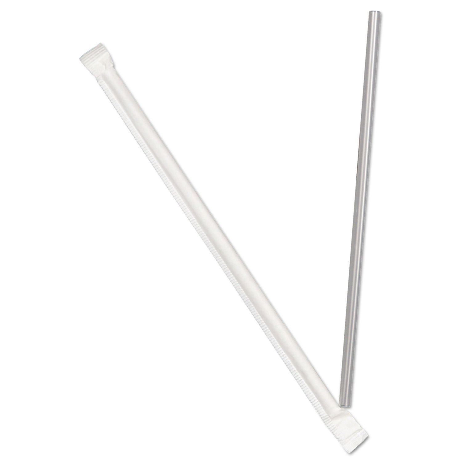 Dixie JW74 Jumbo Straws, 7 3/4-Inch, Plastic, Translucent, 500/Box