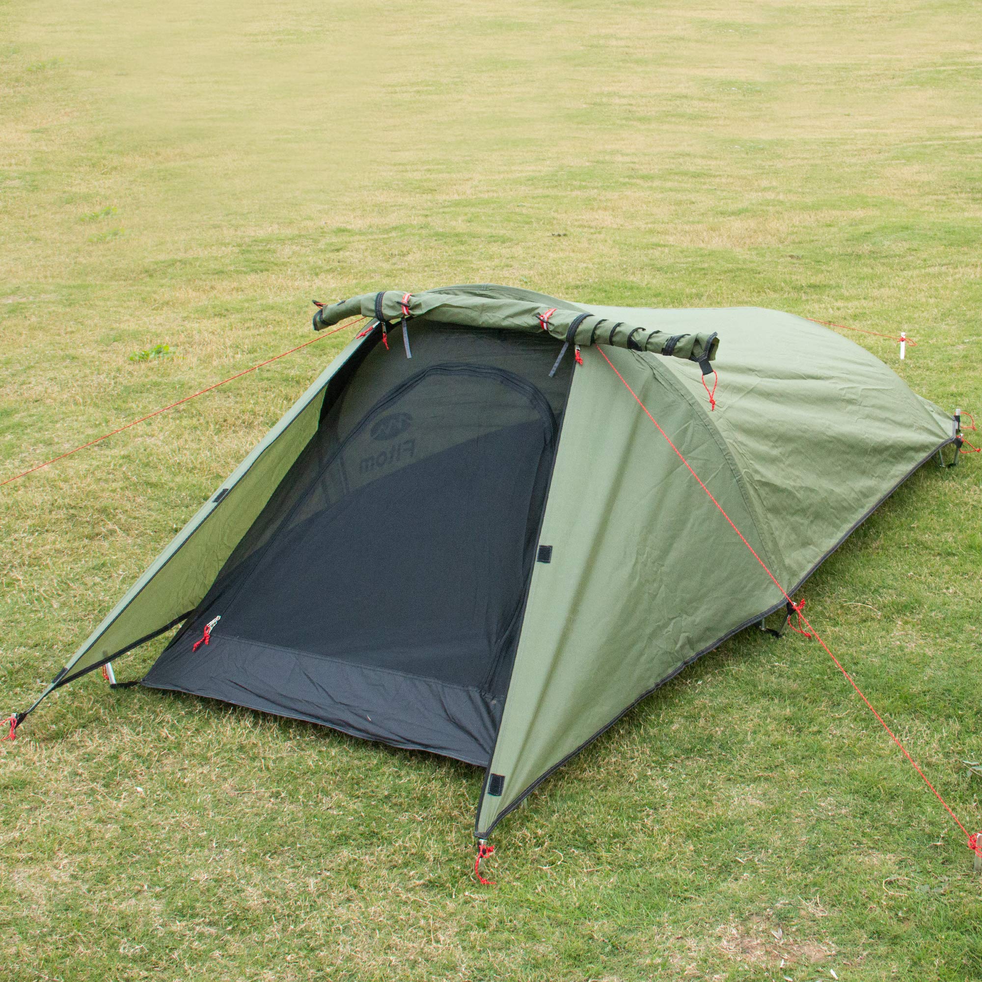 Fltom Single Person Camping Tent, One Person Lightweight Bivy Tent with Net Mesh for Hiking Mountaineering Backpacking Travel