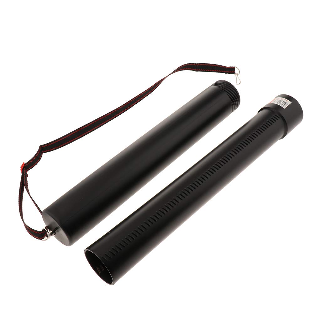 SILIMADE Drawing Tube Blueprint Case Telescoping Art Tube Middle Plastic Black Storage Tube Expands from 20 to 35 Inches Waterproof Poster Tube with Strap