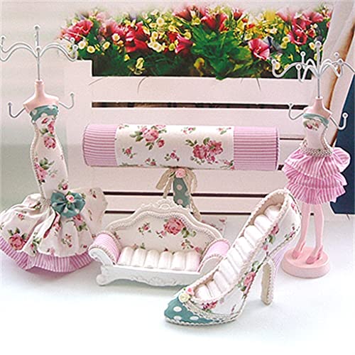 LDCHNH European-style Pastoral Style Flowers Blooming Rich Jewelry Stand Sofa Ring Seat Bracelet Stand Dresser Ornaments