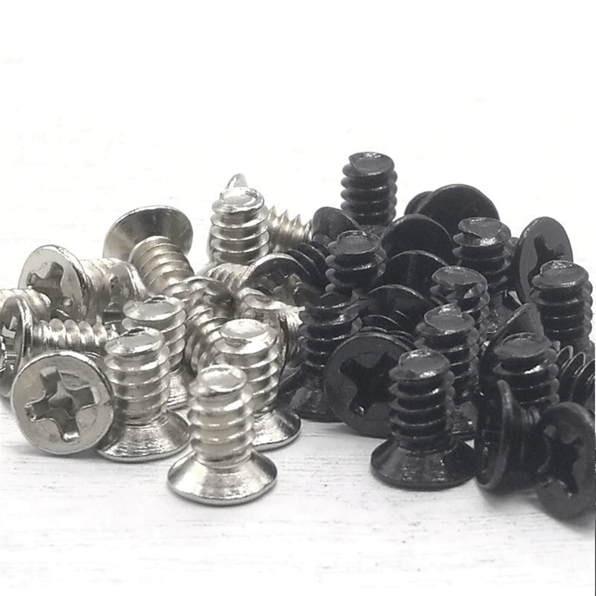 Lavnox Cliuyou-Set Screws 6-32 * 6 Countersunk Head Screw 6-32 Thread for Computer Hard Disk Drive HDD Screw, 50pcs/Lot, Good wear Resistance (Color : White)