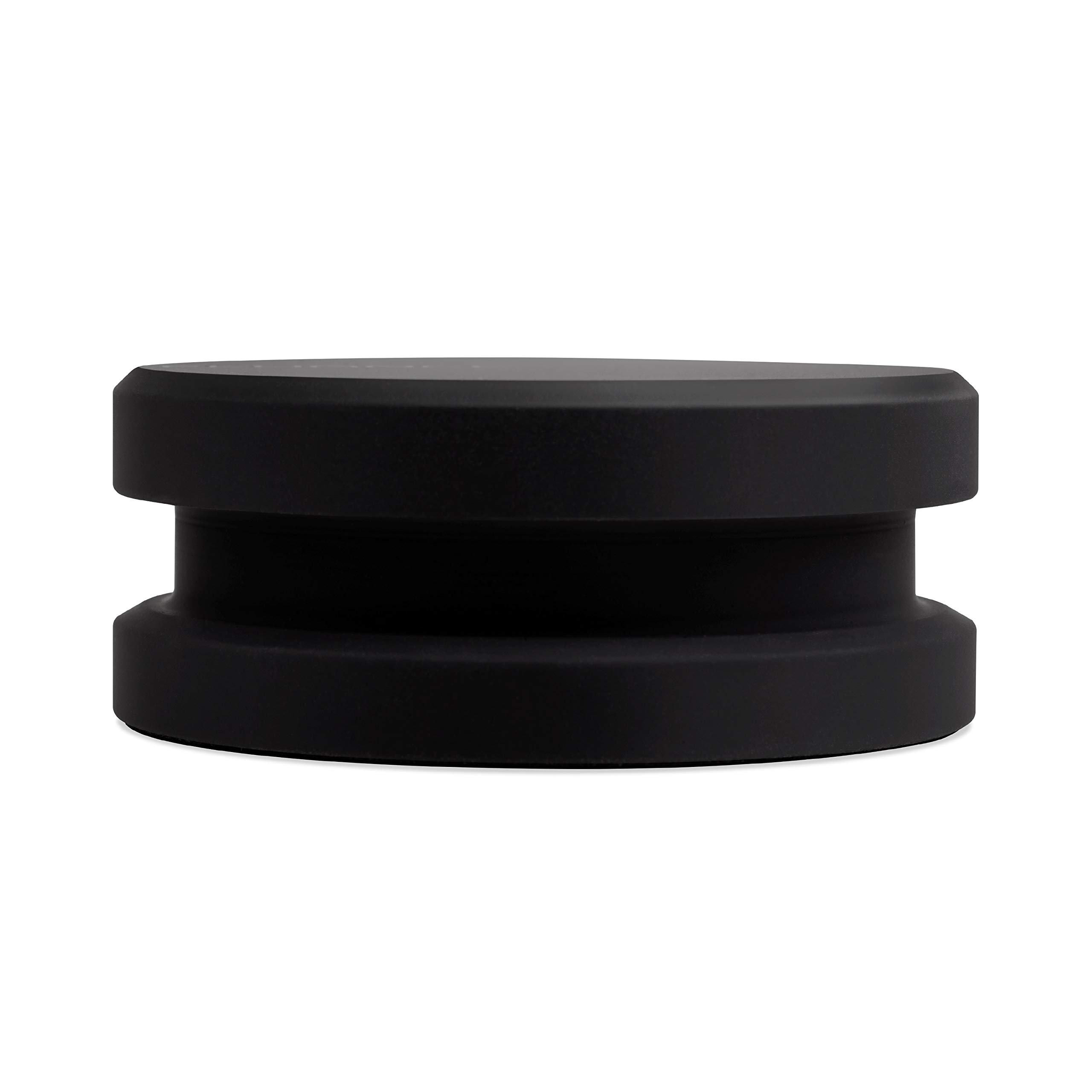 Fluance Cork Platter Mat and HiFi Vinyl Record Weight 760 gram Steel LP Disc Stabilizer Turntable Accessory with Rubberized Coating and Protective Velvet Pad for Vibration Damping (RW03)