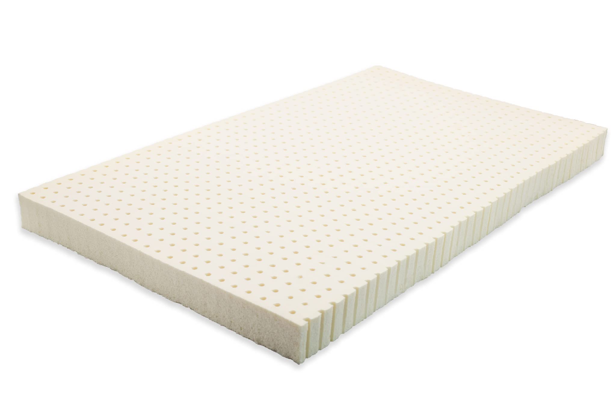 ORGANIC TEXTILES 2" Organic Latex Mattress Topper with Velvet Cover (King, Soft)