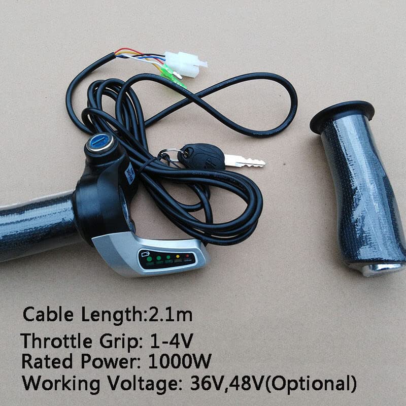 Motor Brushed Controller Electric Bike Motor Controller Bicycle Speed Controller Kit with Locking Throttle Twist Grip and Power Display or Electric Bike(36v 48V 1000W)
