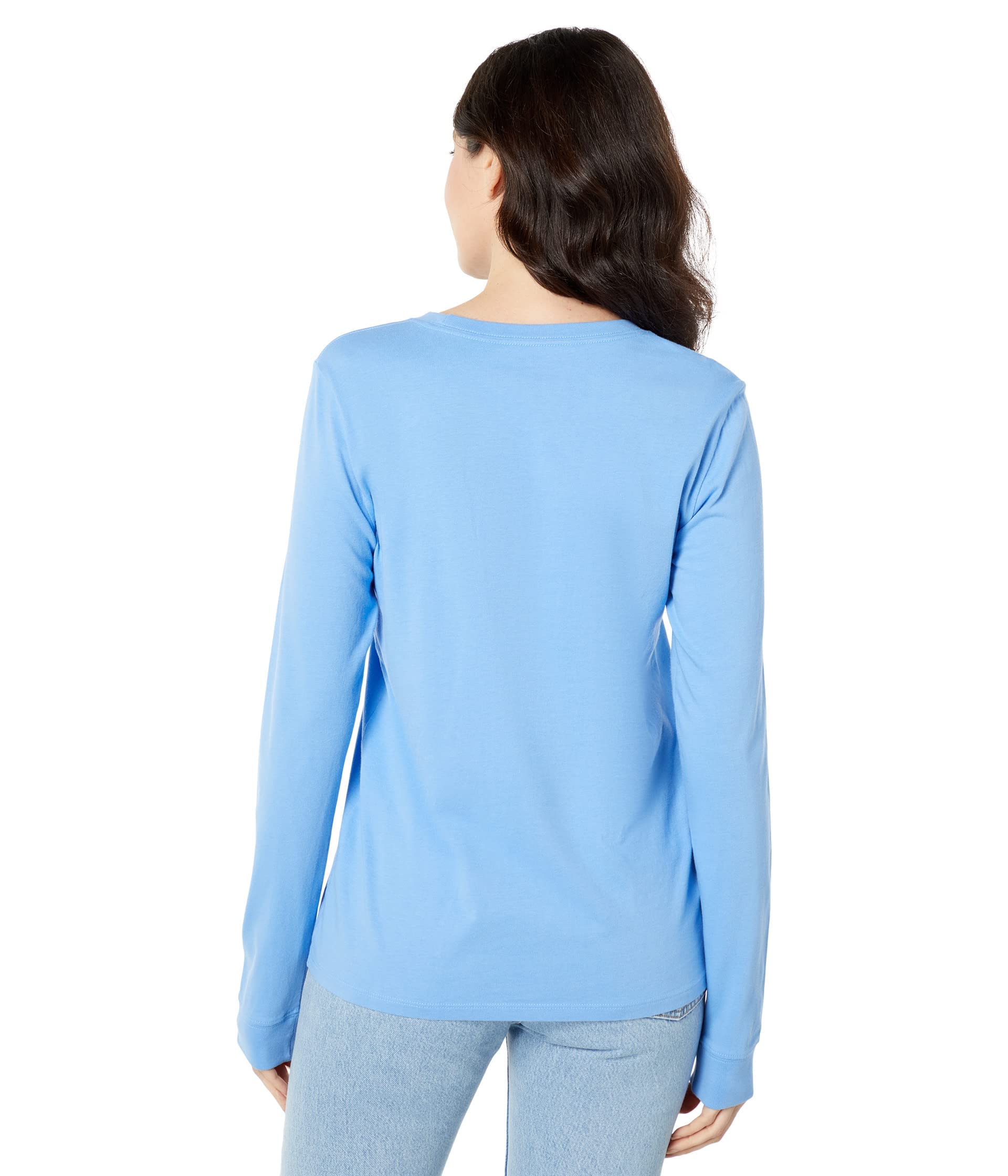 Life is Good Cardinal Snow Angel Long Sleeve Crusher™ Crew Cornflower Blue XL (US 16-18)