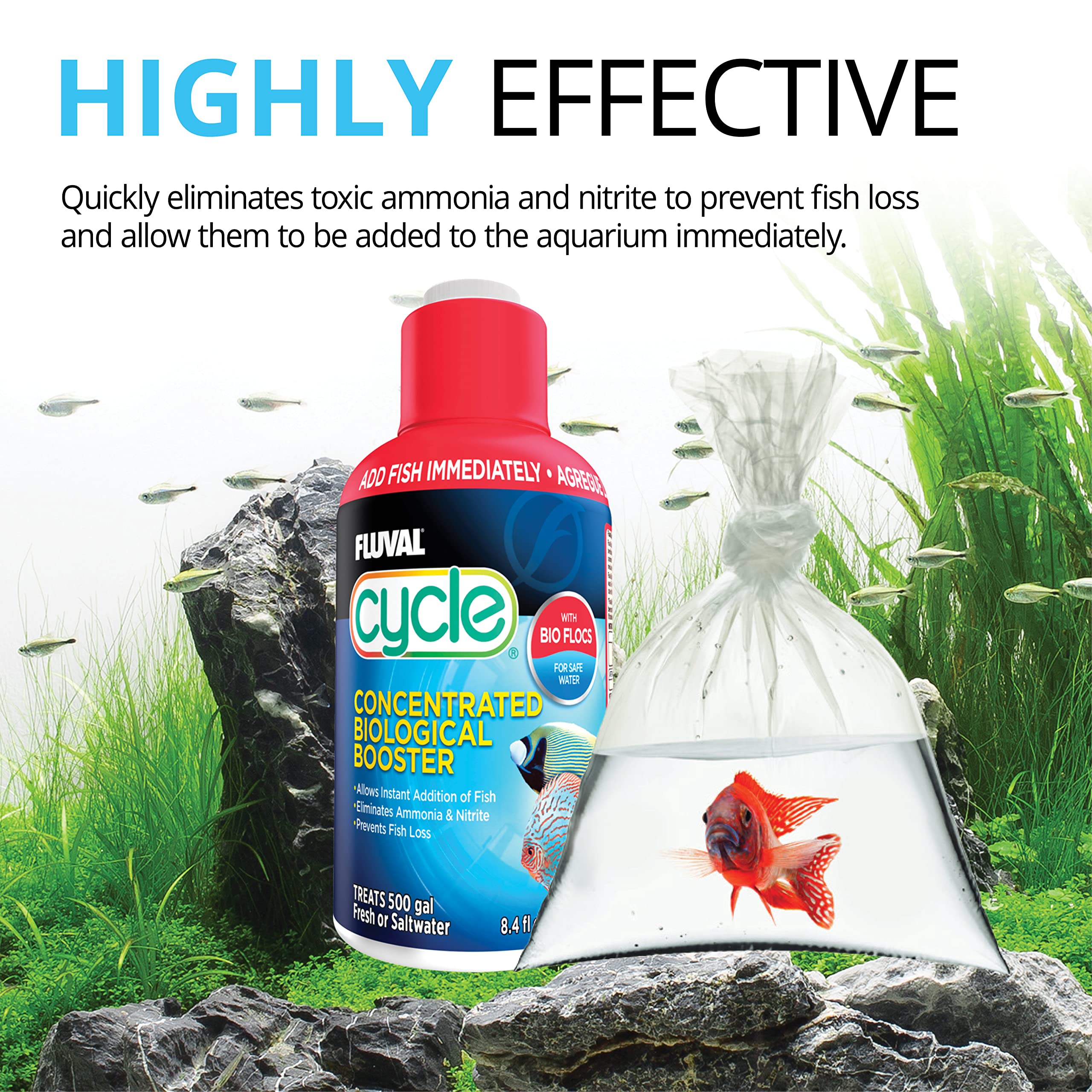 Fluval Water Treatment for Aquariums Bundle, Biological Enhancer and Water Conditioner