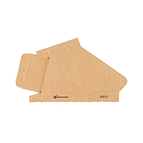 Restaurantware Bio Tek Kraft Paper Small Taco Holder - Greaseproof - 4" x 1 1/4" x 2 1/4" - 200 count box