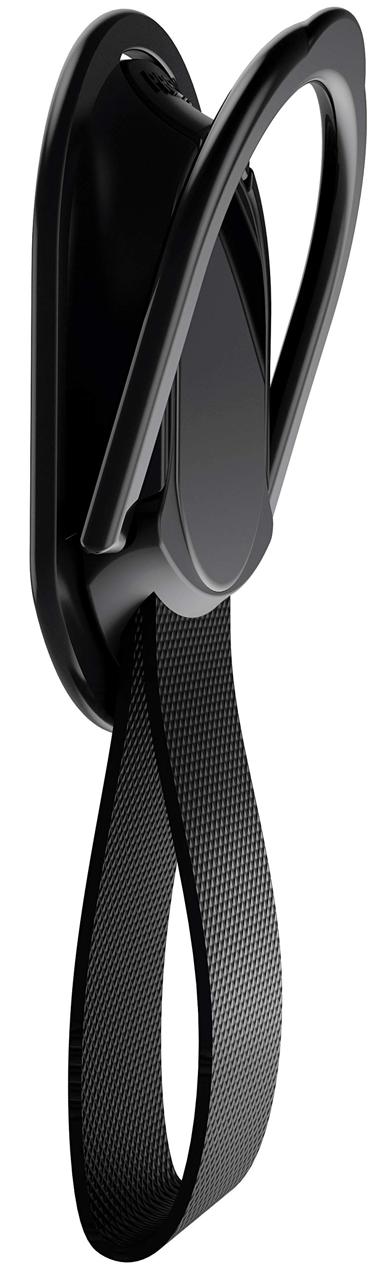 Ghostek LOOP Magnetic Phone Strap Holder for Hand with Kickstand Ergonomic Finger Grip Works with Car Mounts and Detachable for Wireless Charging Designed for iPhone, Galaxy, Pixel Case Covers (Black)