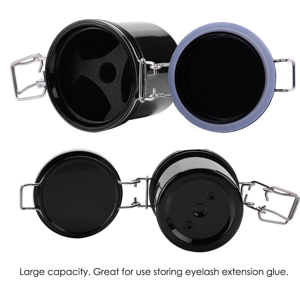 Eyelash Glue Storage Tank Activated Carbon Sealed Storage Jar Leak Proof Container Cylinder Grafting Eyelash Supplies