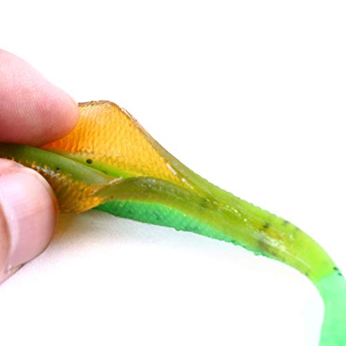 Faux Baits, 5Pcs 12cm Bicolor Double Tail Fake Bionic Lure Soft Fish Bait Fishing Accessory - 2