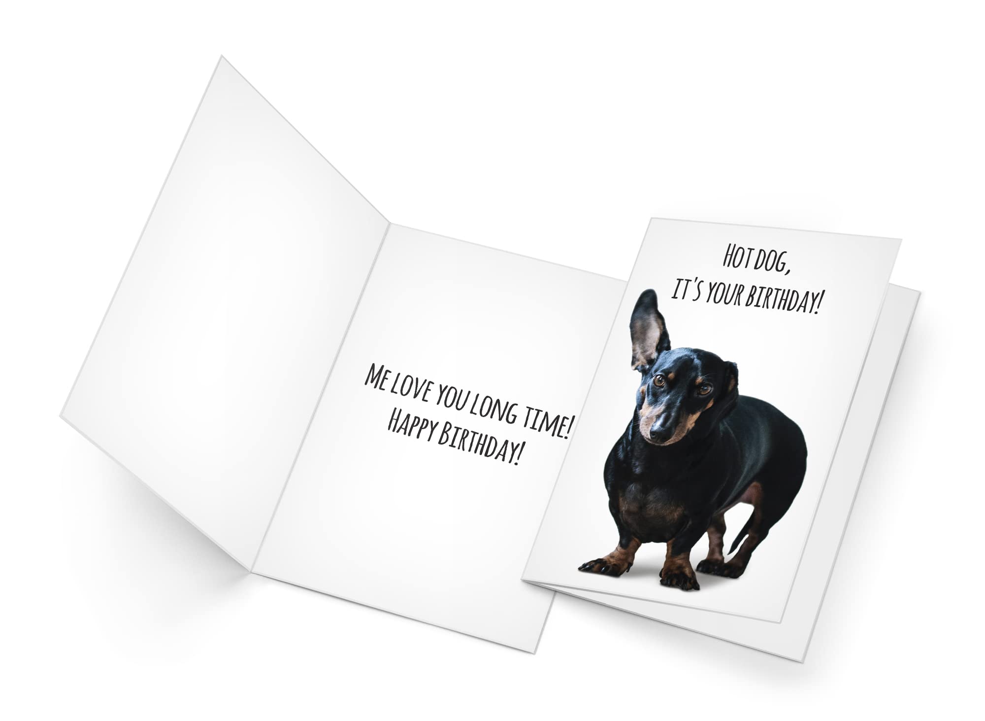 Prime Greetings Funny Dog Birthday Card Pun With Wiener, Made in America, Eco-Friendly, Thick Card Stock with Premium Envelope 5in x 7.75in, Packaged in Protective Mailer