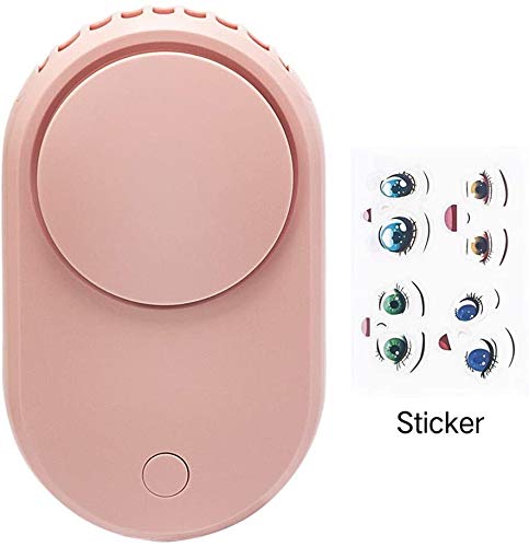 Feugole USB Mini Fan Air Conditioning Blower for Eyelash Extension Rechargeable Electric Fan Portable Small Dryer with 4 Sizes Cartoon Eyes Stickers