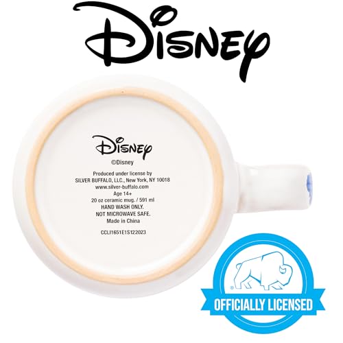 Silver Buffalo Disney Lilo and Stitch Ohana Means Family Reactive Glaze Ceramic Camper Mug, 20 Ounces