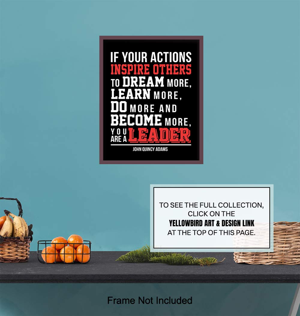 Leadership Office Wall Art Decor- Unique Motivational Gift for Boss, Manager, Team Leader, Coach, Teacher - UNFRAMED Photo 8X10 - Inspirational Quote Poster Print