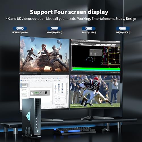 Kinupute Mini PC, Desktop Computer Core i9-9900KF 3.6-5.0GHz, Windows 11 Pro, 32G DDR4| 1T NVME M.2 SSD, GeForce RTX3050 8G, 2X HDMI2.1 & 2X DP 8K Outputs, BT5.1/WiFi6 for Gaming/Office/HTPC/Design
