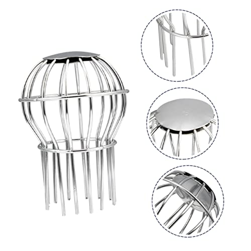 YARNOW 2 pcs Stops Rooftop Line to Guard Downspout Cap Outdoor Cover Steel Stainless Strainer Blocking Gutter Roof Other Pipe Extensions Floor Leaf Tool Leaves Clogging Anti- Down Drain