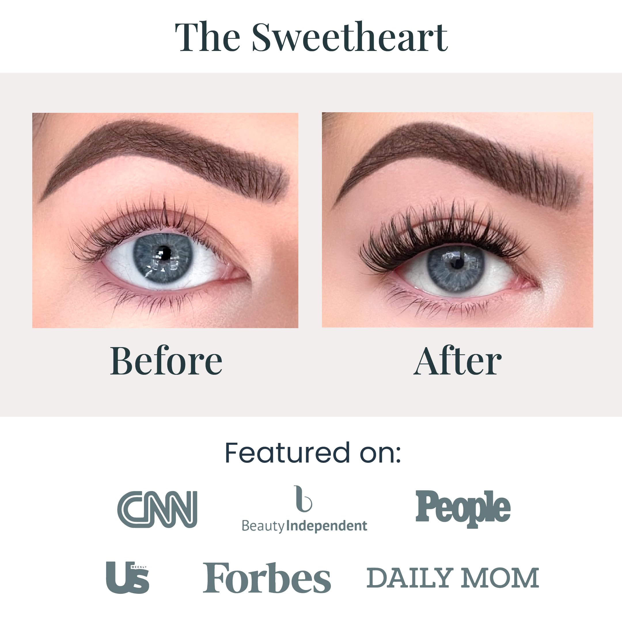 FlutterHabit The Sweetheart Curly Lashes, DIY lash Extensions, Fluffy Lash Clusters for Women, Salon Quality At Home Eyelashes Extension Kit, Natural False Lashes, 6 Lash Sets, No Lash Glue Included