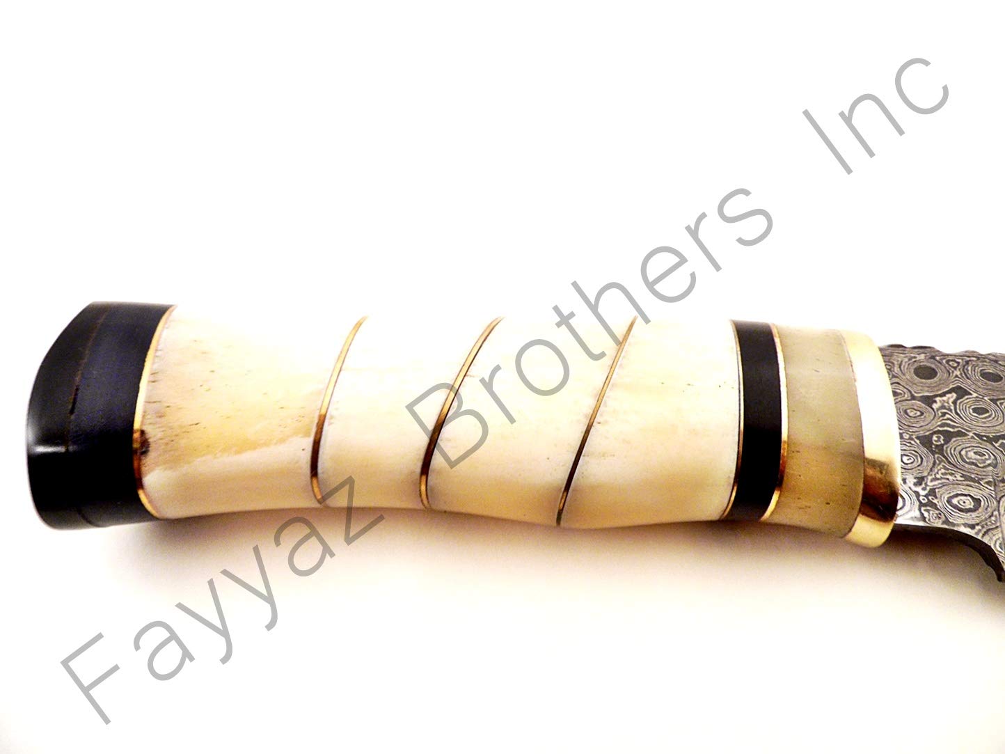 FAYYAZ BROTHERS Custom Hand Made Damascus Steel Hunting Knives/Tanto Knife FBK-15664 (Natural Bone)