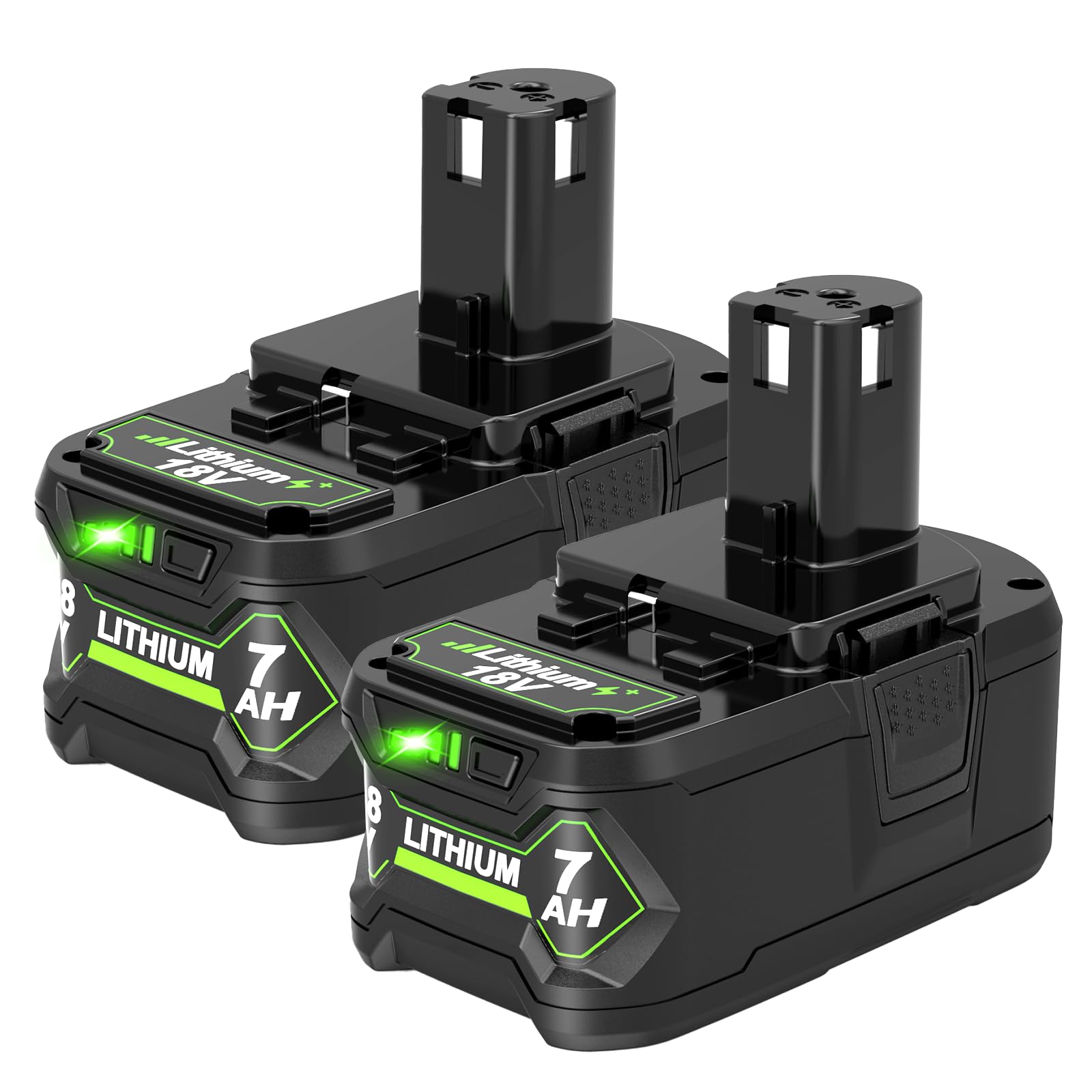 PZSZOK 2 Pack 7.0Ah Replacement Battery for Ryobi 18V Battery P102 P103 P104 P105 P107 P108 18V for Ryobi Battery Lithium Compatible with Ryobi Battery 18 Volt ONE+ Plus Power Tool