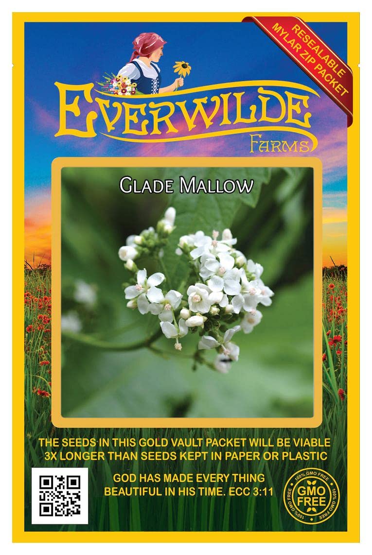 Everwilde Farms - 250 Glade Mallow Native Wildflower Seeds - Gold Vault Jumbo Seed Packet