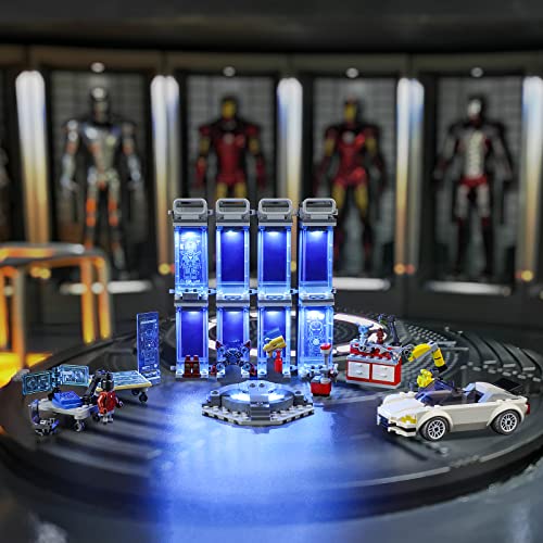 LIGHTAILING Light for 76216 Iron-Man Armory - Led Lighting Kit Compatible with Building Blocks Model - NOT Included The Model Set