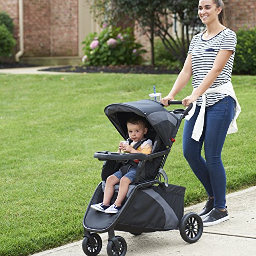 Evenflo Advanced SensorSafe Epic Travel System with LiteMax Infant Car Seat, Jet