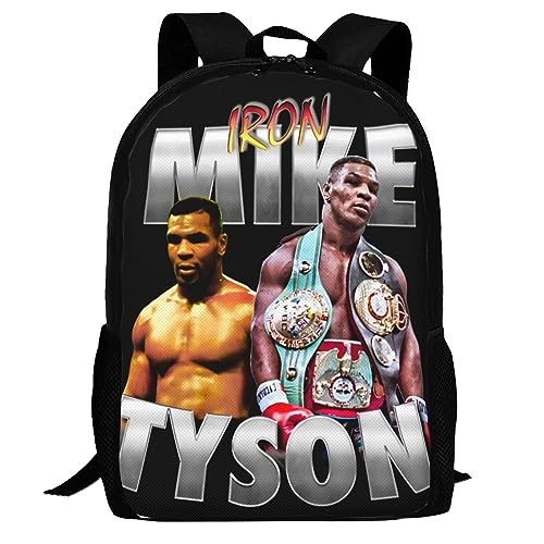 NEWCREATEES Laptop Backpacks Mike Boxer Tyson Unisex Backpack Multipurpose Double Shoulder Bag for Travle Camping Hiking Work Gifts