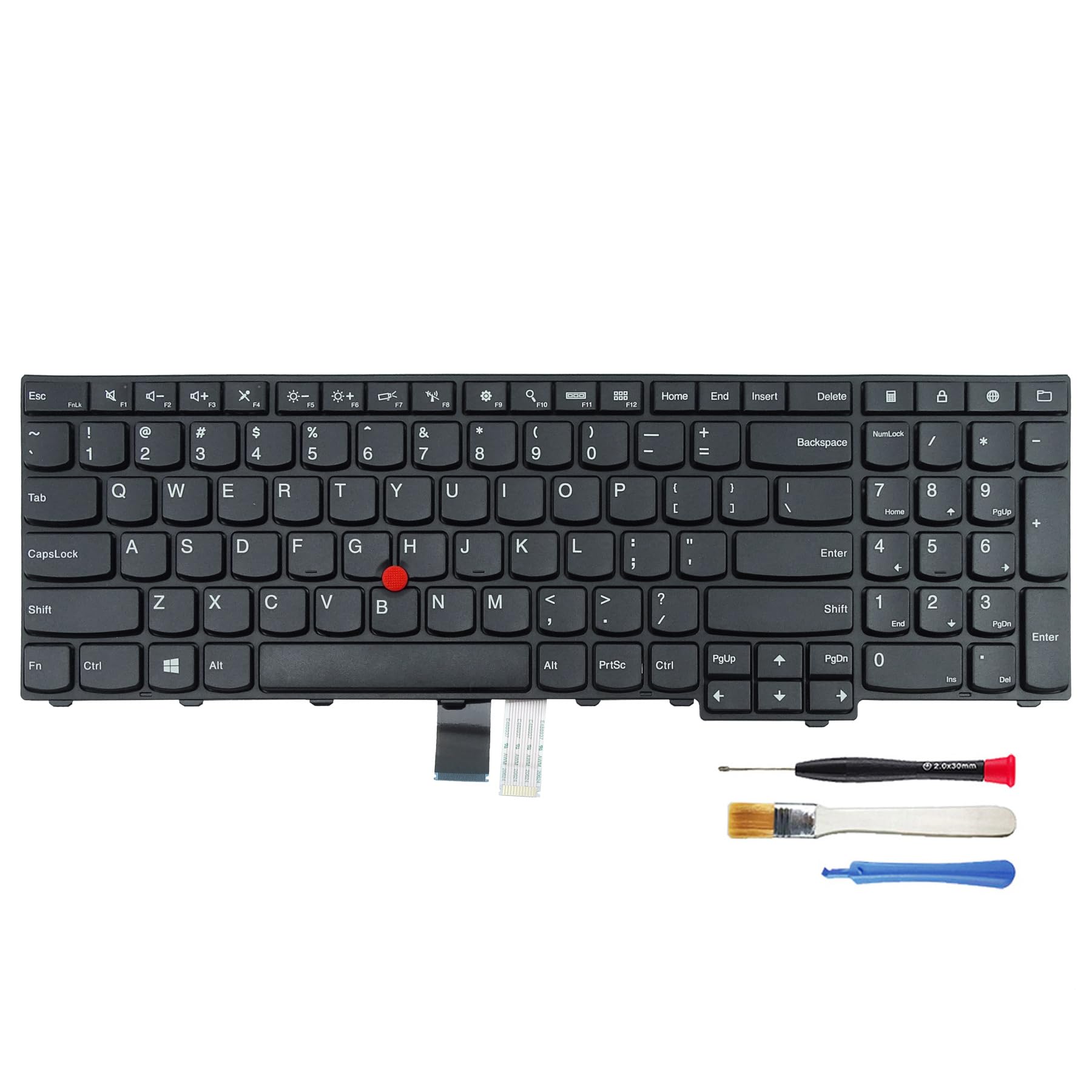 Laptop Keyboard for Lenovo ThinkPad T540 T540P T550 T560 P50S L540 L560 L570 W540 W541 W550S E540 E531 Replacement Keyboard US QWERTY Layout with Trackpoint,Installation Tools